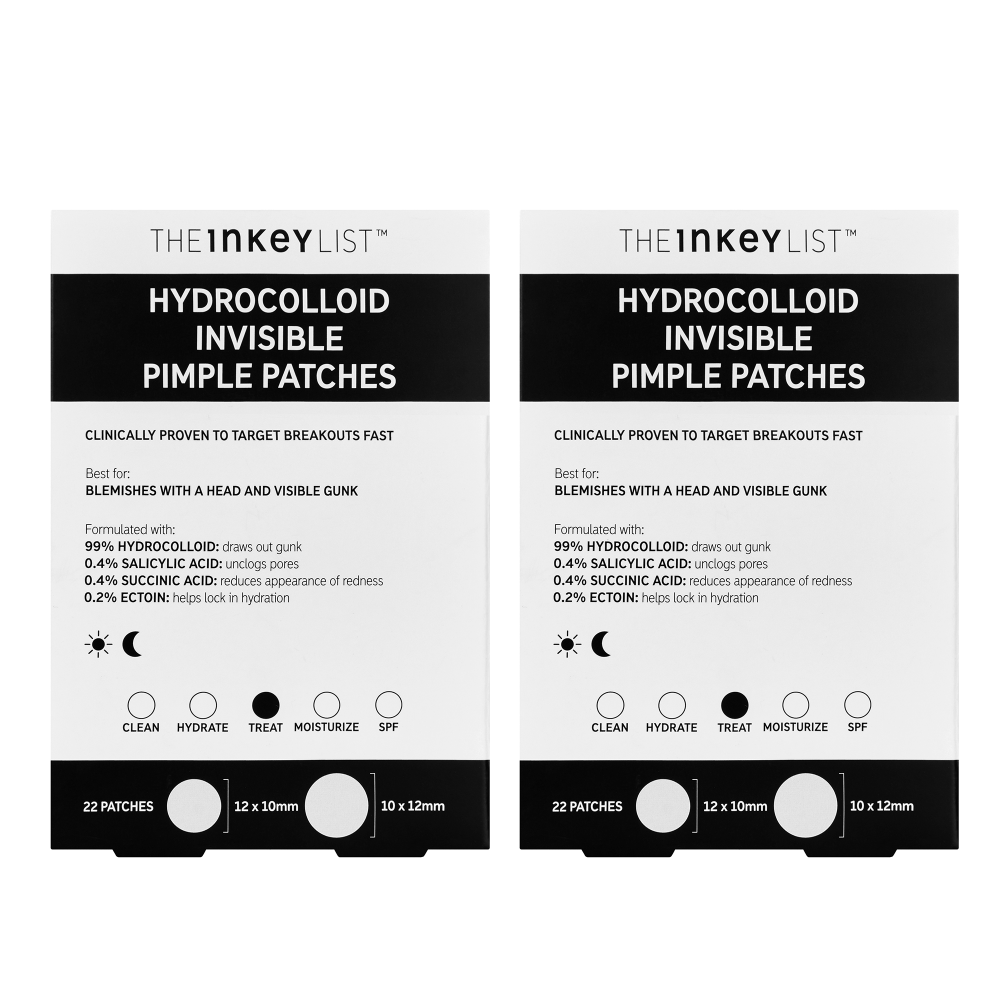Hydrocolloid Invisible Pimple Patches Duo | The INKEY List